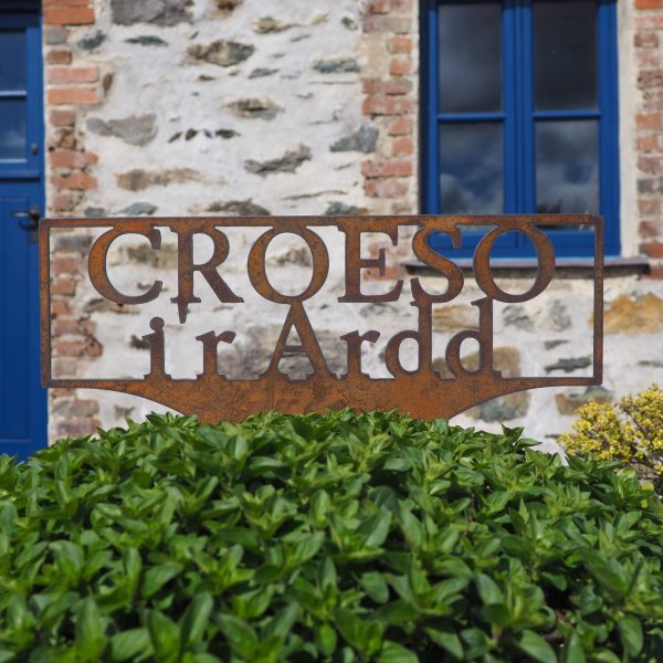‘Croeso Bienvenidos Welcome’ Welsh Dragon Trilingual Metal Sign in ...